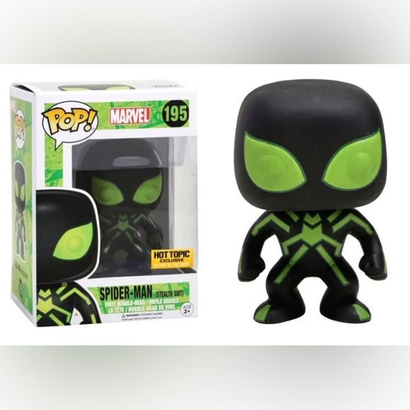 Funko | Toys | Funko Pop Spiderman Stealth Suit 95 Marvel Glow In The ...